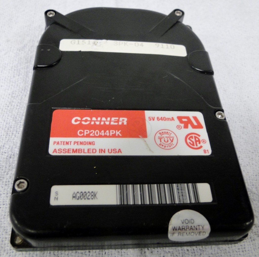 Disco rígido (HD) Conner CP2044PK – Museu de Tecnologia da Unoeste